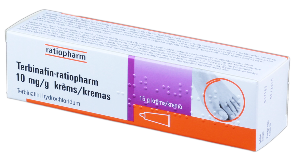 TERBINAFIN-RATIOPHARM 10 mg/g krēms, 15 g - Piegāde visā Latvijā ...