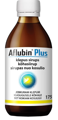 AFLUBIN Plus sīrups, 175 ml - Piegāde visā Latvijā | Mēness aptieka