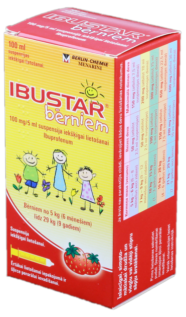 IBUSTAR 100 mg/5 ml suspensija, 100 ml - Piegāde visā Latvijā | Mēness ...
