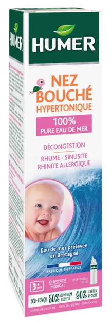 HUMER Hypertonic Sea Water for Nasal Congestion for Children nasal ...