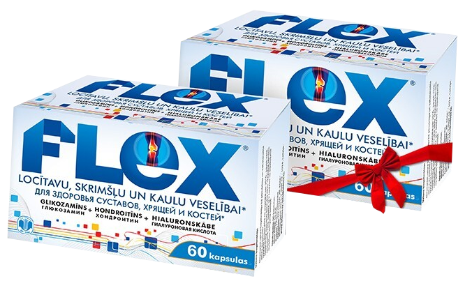 FLEX (1+1) kapsulas, 60 gab. - Piegāde visā Latvijā | Mēness aptieka
