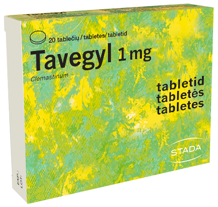 TAVEGYL 1mg pills, 20 pcs. | Mēness aptieka