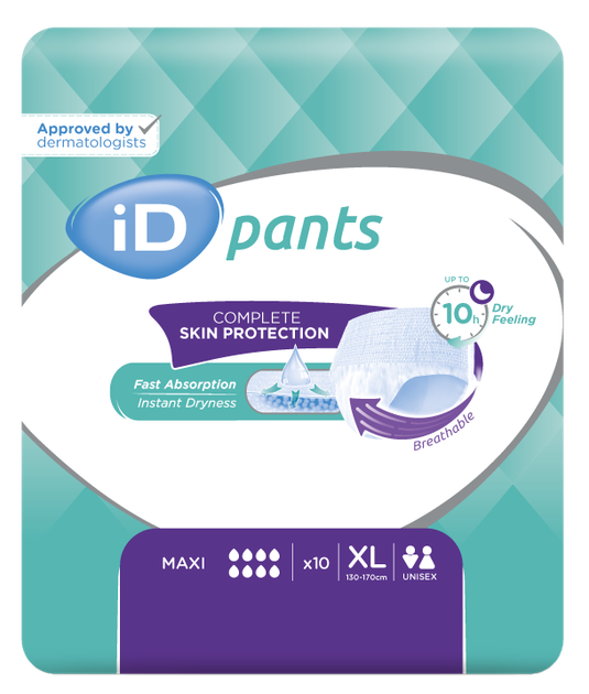 ID Pants Maxi XL (130-170 cm) nappy pants, 10 pcs. | Mēness aptieka