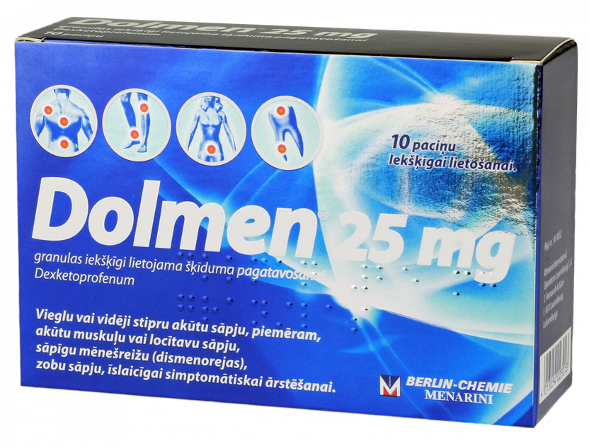 DOLMEN 25 mg pulveris iekšķīgi lietojama šķīduma pagatavošanai, 10 gab ...