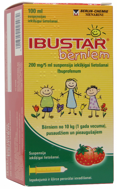 IBUSTAR KIDS 200 mg/5 ml suspension, 100 ml | Mēness aptieka