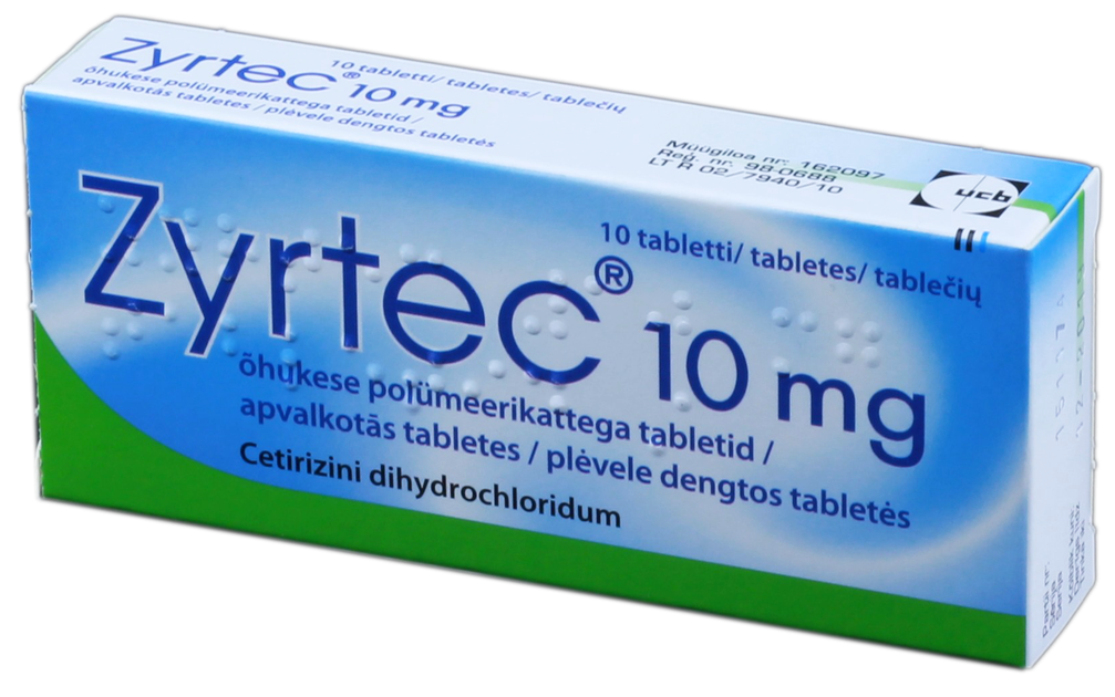 ZYRTEC 10 mg tabletes, 10 gab. - Piegāde visā Latvijā | Mēness aptieka