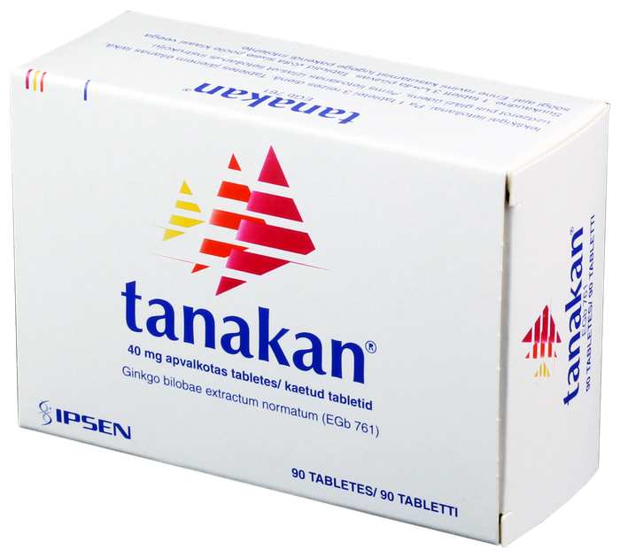 TANAKAN 40 mg apvalkotās tabletes, 90 gab. - Piegāde visā Latvijā ...