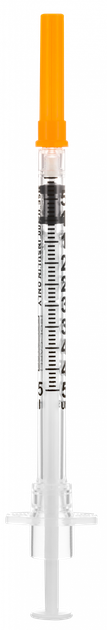 Safety 0.3 ml (0.33x12.5 mm) with safety mechanism insulin syringe, 10 ...