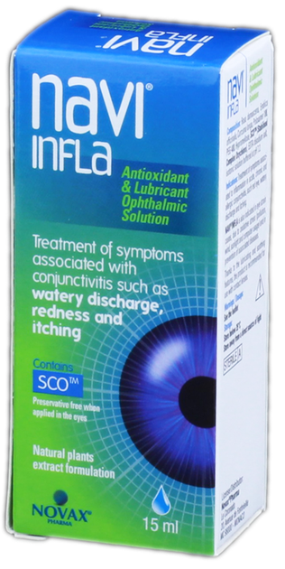 NAVI INFLA eye drops, 15 ml | Mēness aptieka