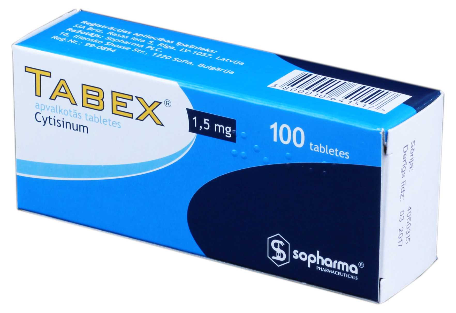TABEX 1,5 mg pills, 100 pcs. | Mēness aptieka