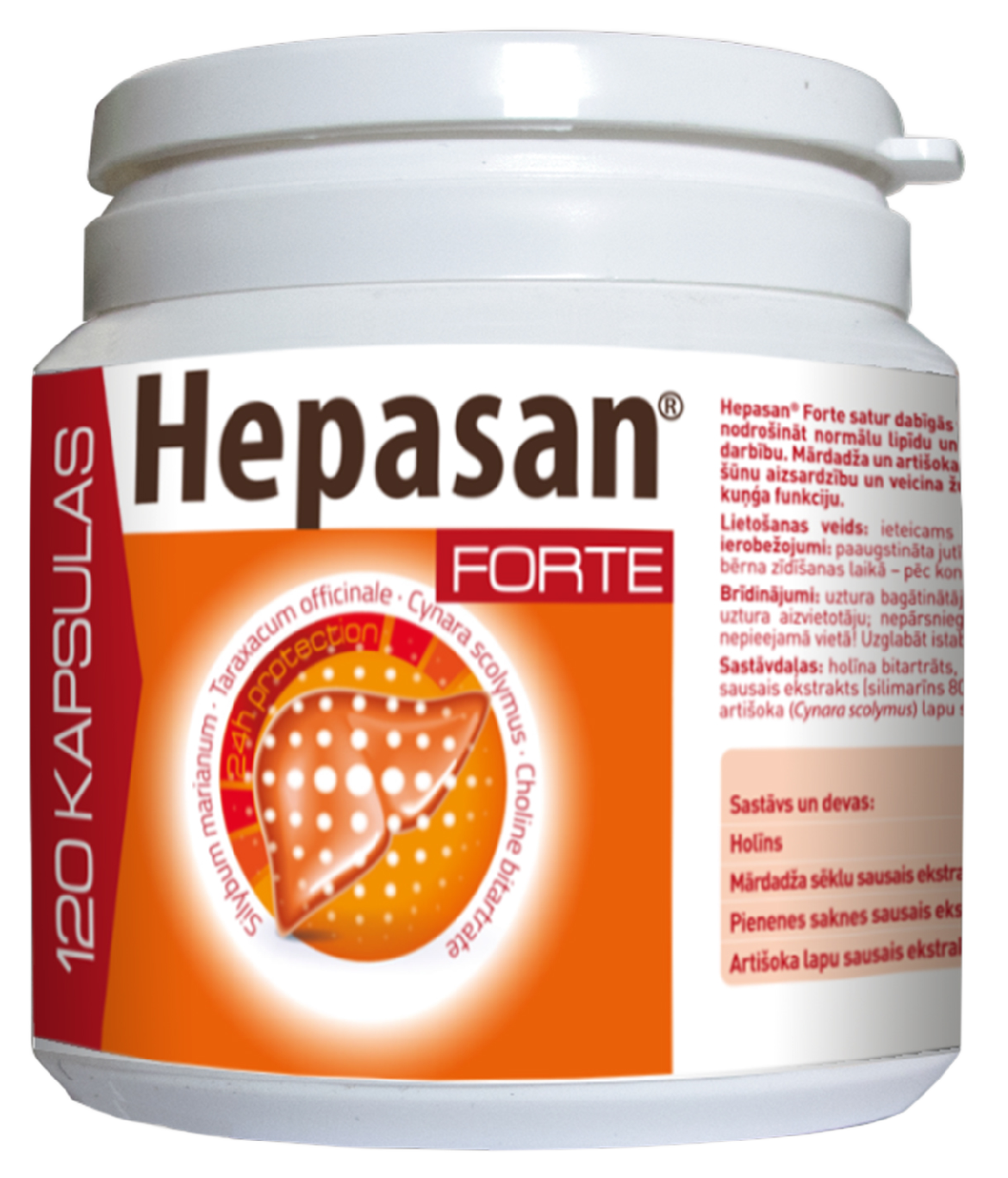 HEPASAN Forte kapsulas, 120 gab. - Piegāde visā Latvijā | Mēness aptieka