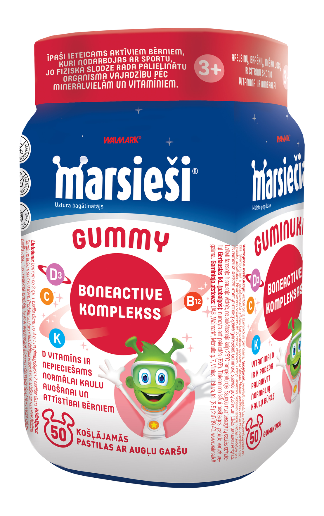 MARSIEŠI Gummy BoneActive lozenges, 50 pcs. | Mēness aptieka