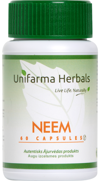 UNIFARMA HERBALS Neem capsules, 60 pcs. | Mēness aptieka