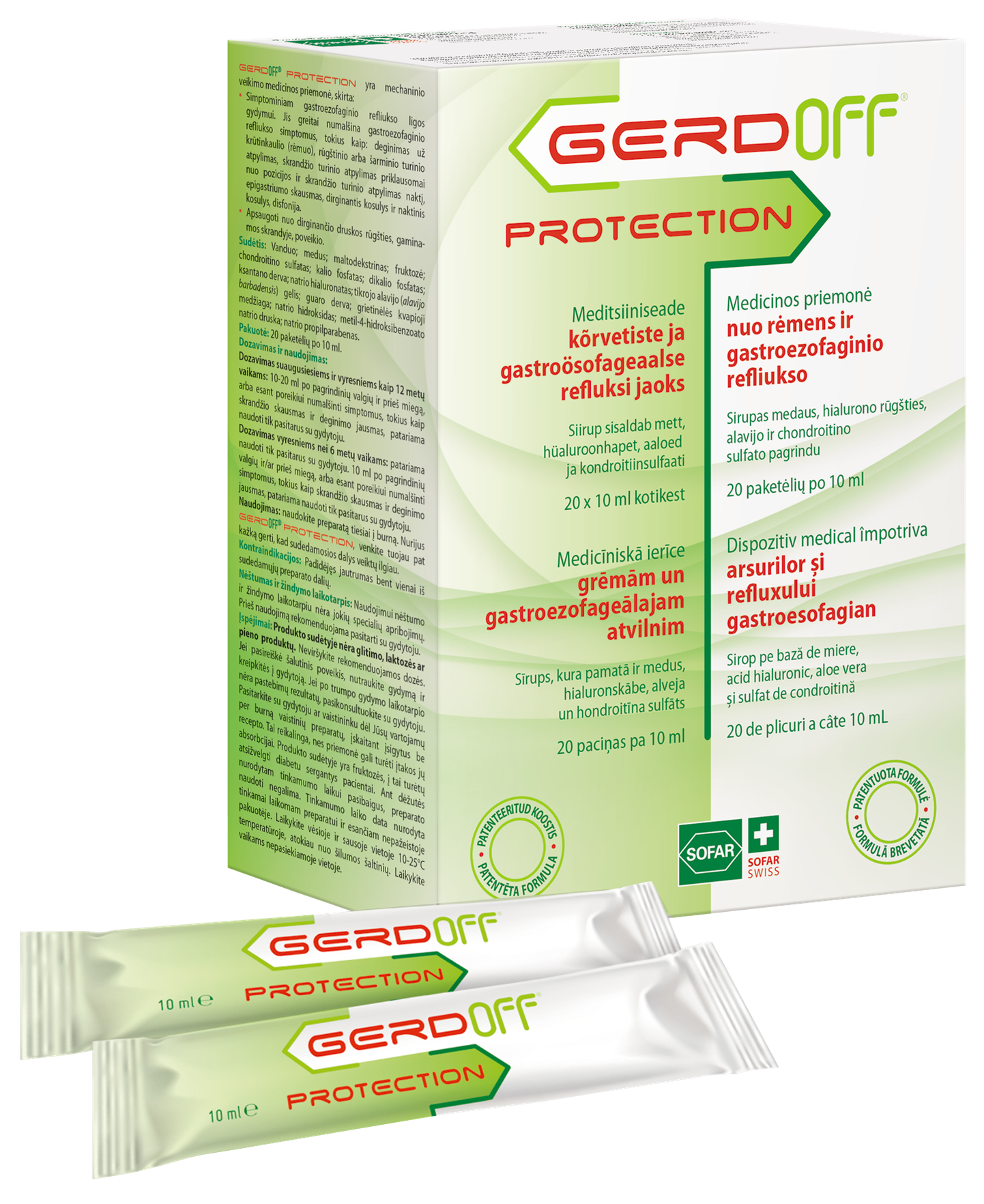 GERDOFF Protection 10 ml sachets, 20 pcs. | Mēness aptieka