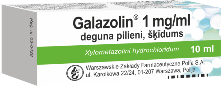 GALAZOLIN 1 mg/ml deguna pilieni, 10 ml - Piegāde visā Latvijā | Mēness ...