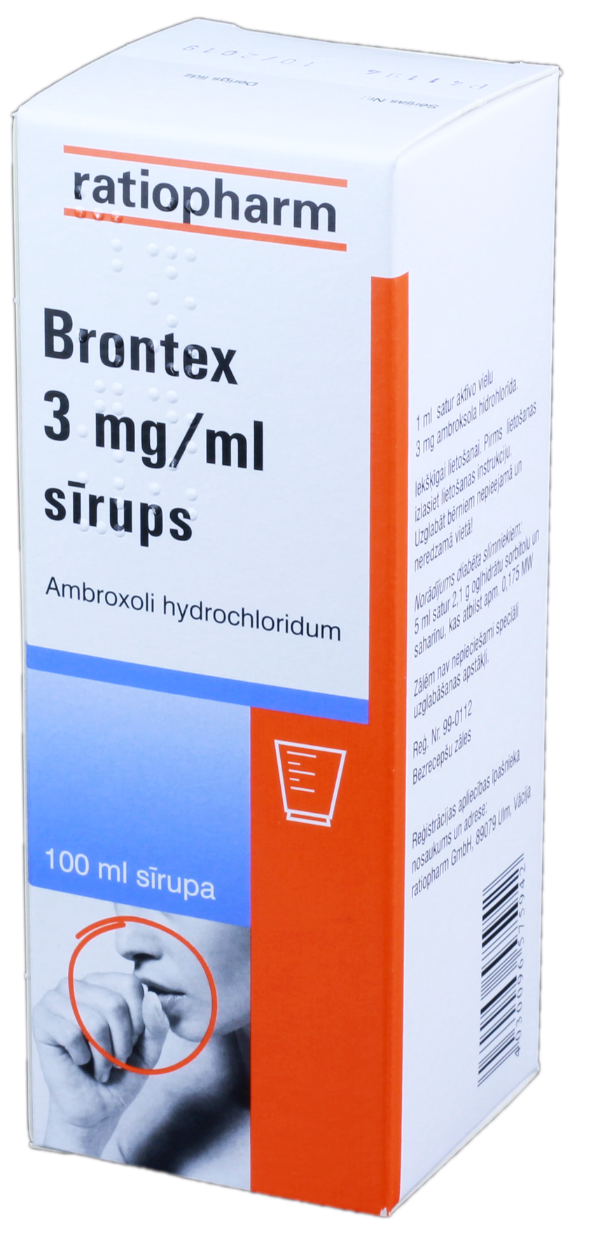 BRONTEX 3 mg/ml sīrups, 100 ml - Piegāde visā Latvijā | Mēness aptieka