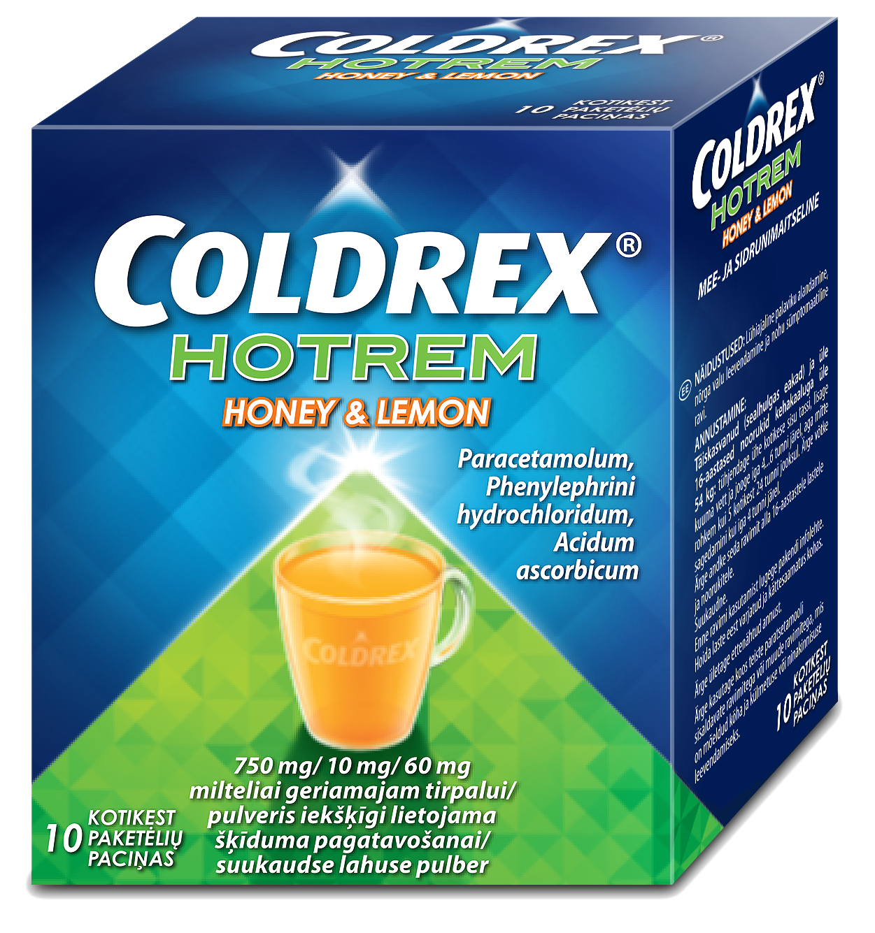 COLDREX HotRem Honey & Lemon for oral solution powder, 10 pcs. | Mēness aptieka
