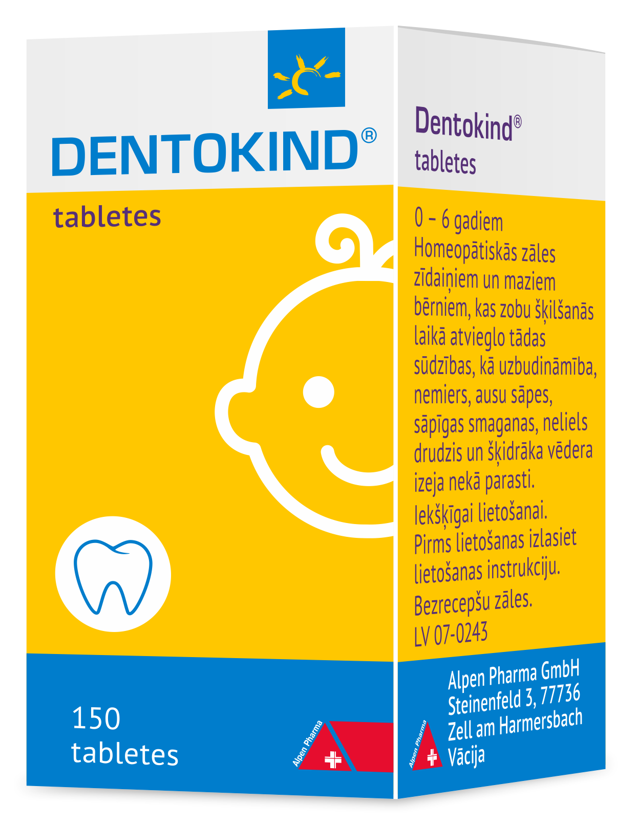 DENTOKIND tabletes, 150 gab. - Piegāde visā Latvijā | Mēness aptieka