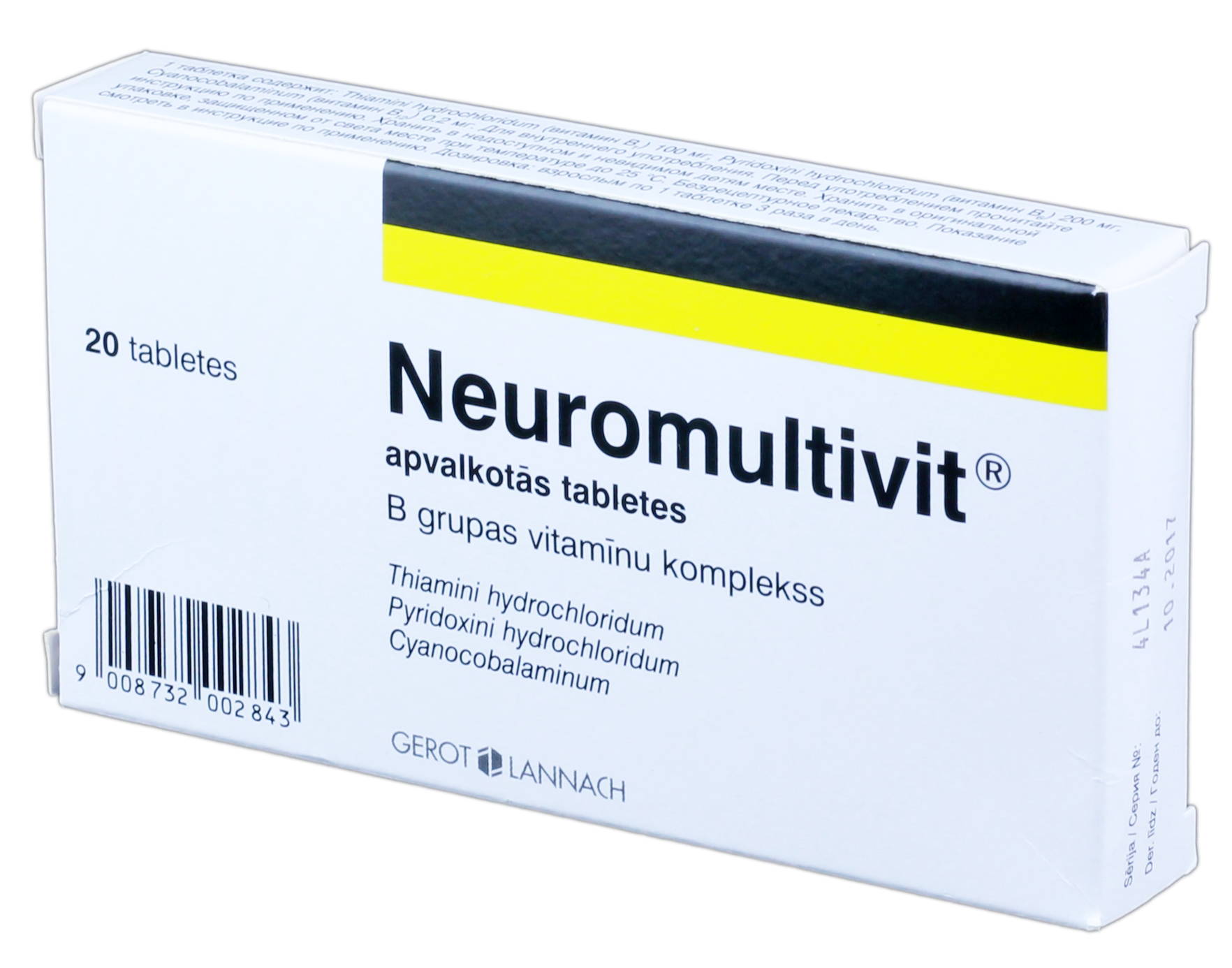 NEUROMULTIVIT N20 coated tablets, 20 pcs. | Mēness aptieka