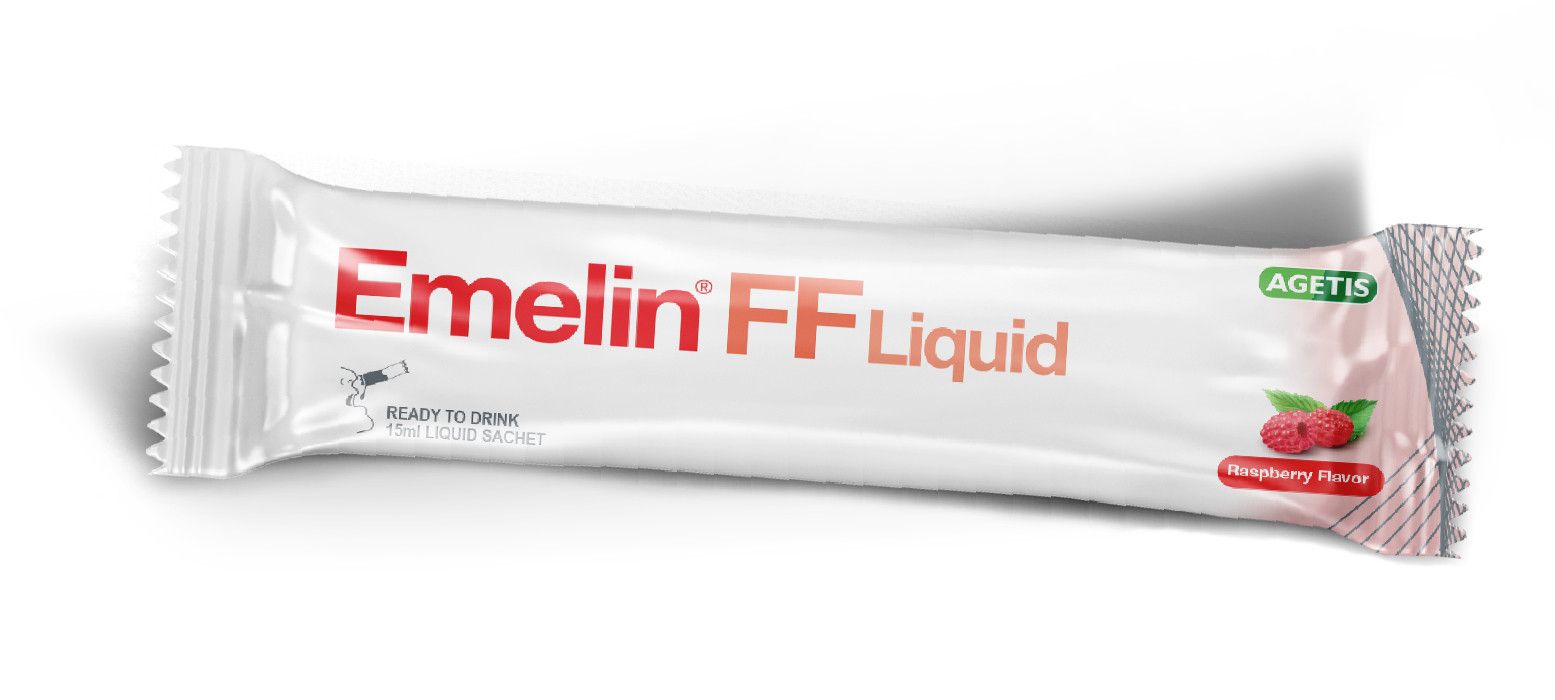 EMELIN FF Liquid 75 mg/400 mcg/2 mcg sachets, 20 g | Mēness aptieka