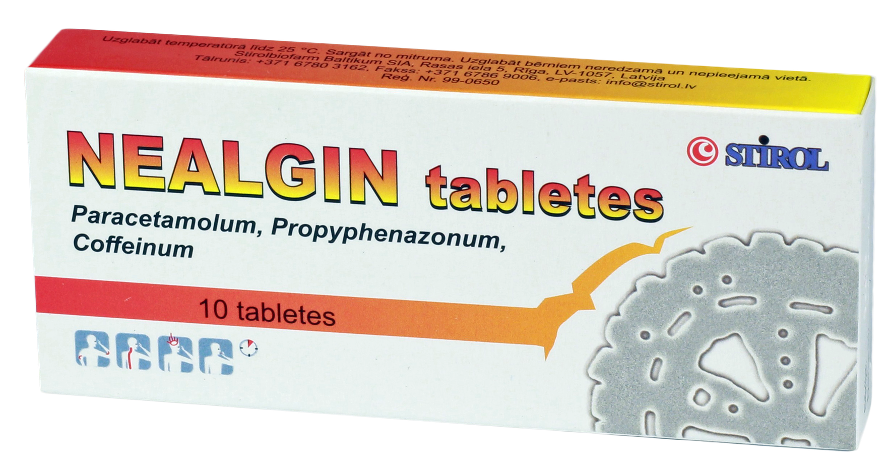 NEALGIN tabletes, 10 gab. - Piegāde visā Latvijā | Mēness aptieka