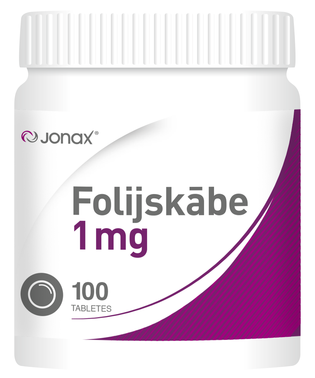 JONAX Folijskābe 1mg tabletes, 100 gab. - Piegāde visā Latvijā | Mēness ...