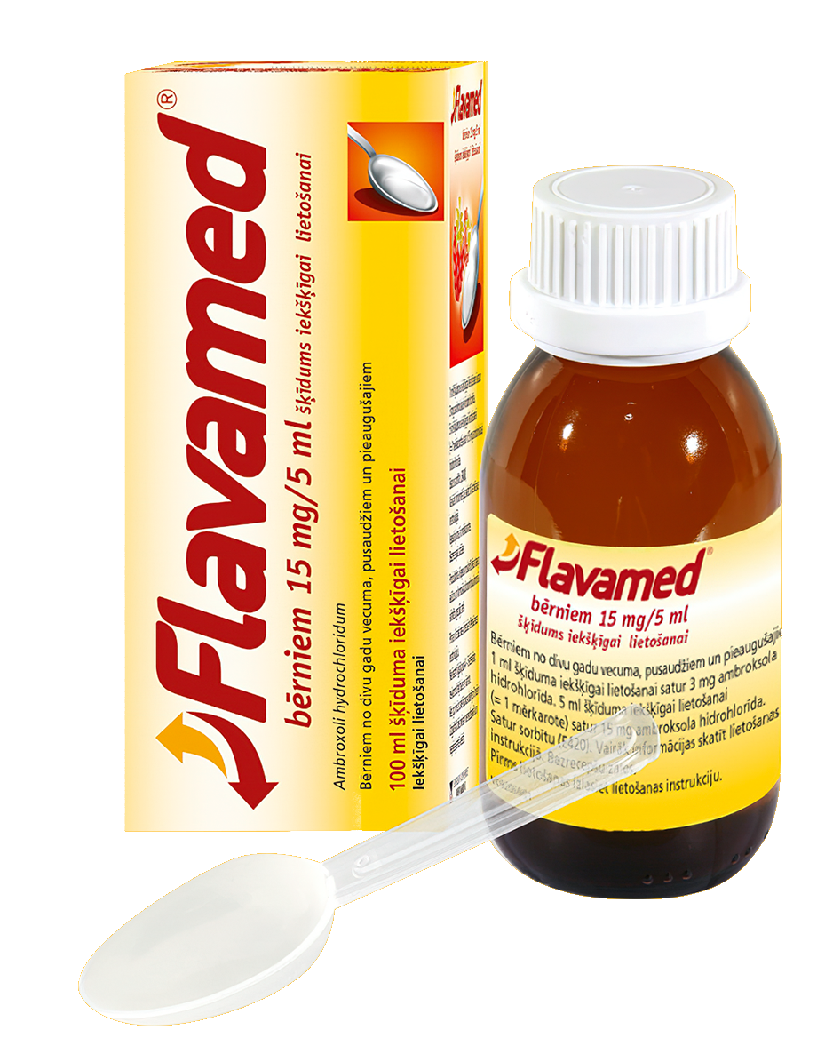FLAVAMED 15 mg/5 ml syrup, 100 ml | Mēness aptieka