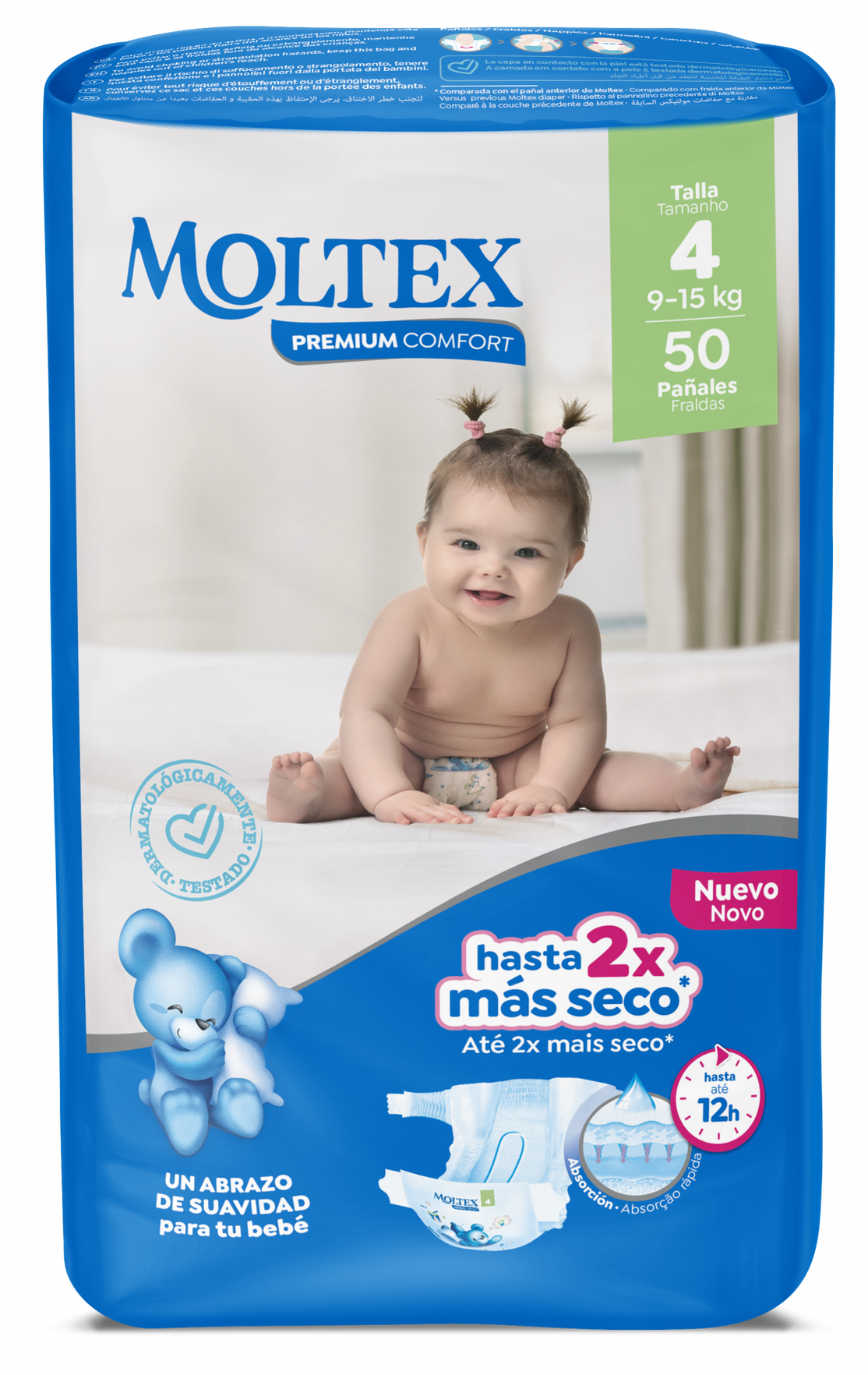 MOLTEX Premium Comfort 4 Maxi (9-15 kg) diapers, 50 pcs. | Mēness aptieka