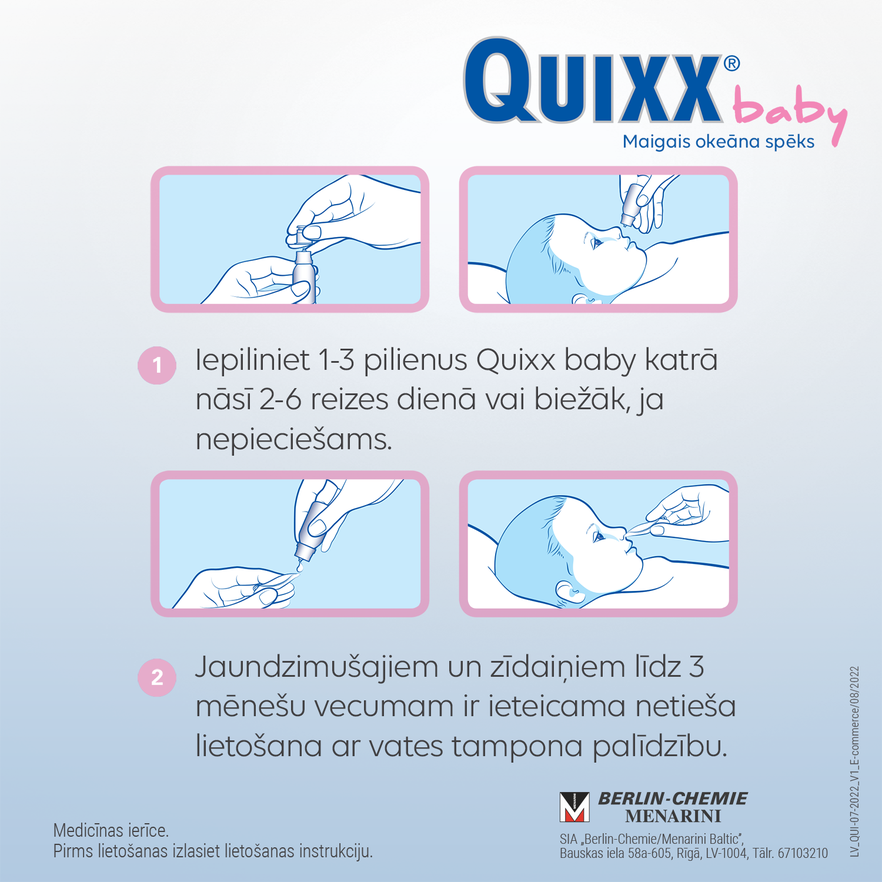 QUIXX Baby deguna pilieni, 10 ml - Piegāde visā Latvijā | Mēness aptieka