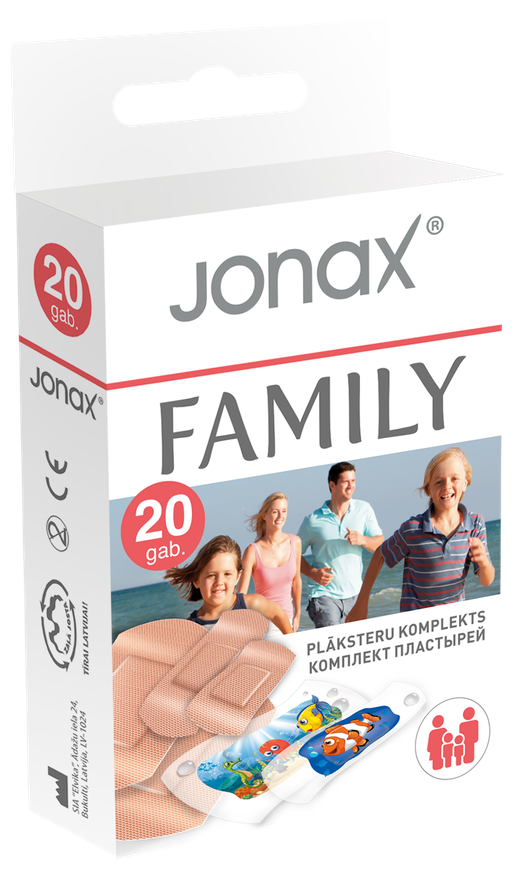 JONAX Family bandage, 20 pcs. | Mēness aptieka