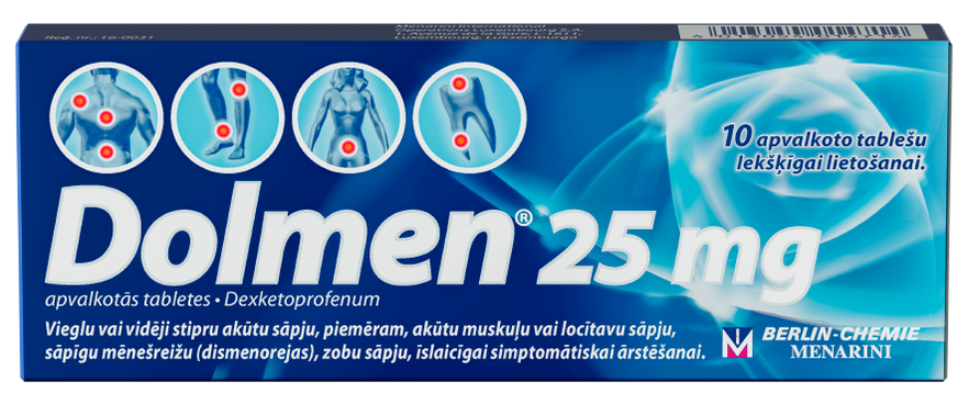 DOLMEN 25 mg coated tablets, 10 pcs. | Mēness aptieka
