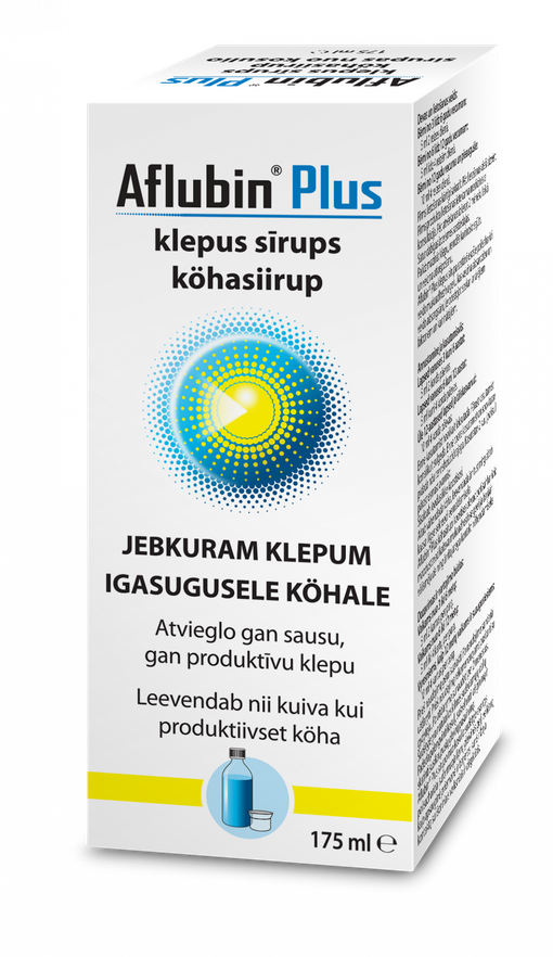 AFLUBIN Plus sīrups, 175 ml - Piegāde visā Latvijā | Mēness aptieka
