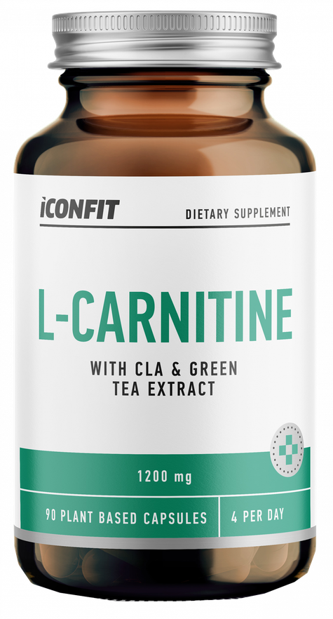 ICONFIT L-Carnitine with ClA & Green Tea Extract 1200 mg capsules, 90 ...