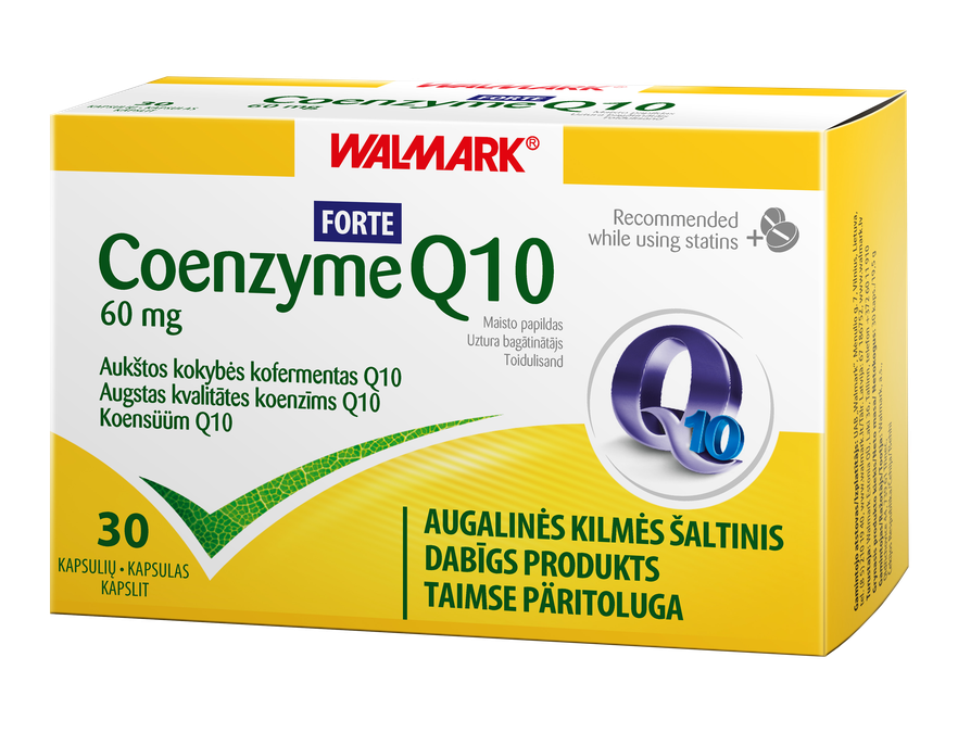 WALMARK Coenzyme Q10 Forte 60 mg capsules, 30 pcs. | Mēness aptieka