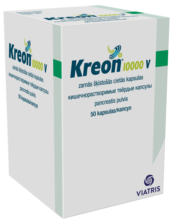 KREON 10 000 V capsules, 50 pcs. | Mēness aptieka
