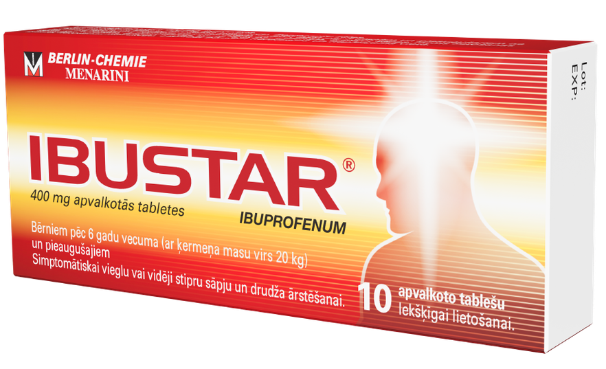IBUSTAR 400 мг таблетки, 10 шт. | Mēness aptieka