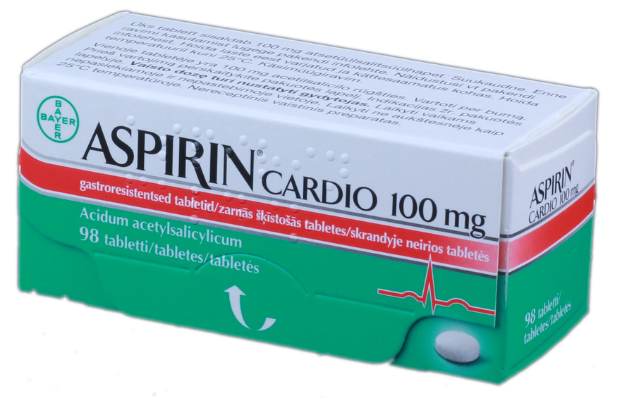 ASPIRIN CARDIO Cardio 100 mg tabletes, 98 gab. - Piegāde visā Latvijā ...